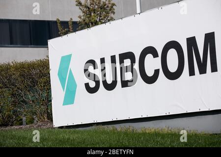 A logo sign outside of the headquarters of SubCom in Eatontown, New ...