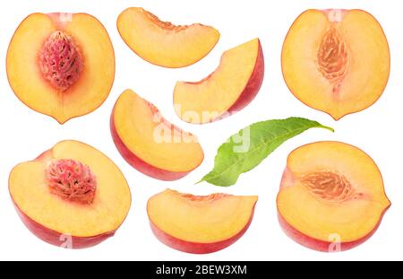Set of different pieces fresh fruits in glass Stock Photo - Alamy