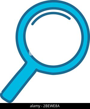 Lupe line and fill style icon design, Tool search and magnifying glass ...
