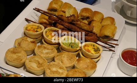 Different variety of finger food, savories and sandwiches Stock Photo ...