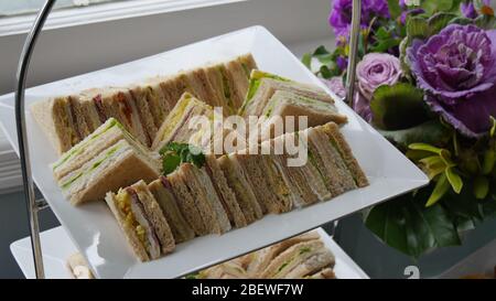 Different variety of finger food, savories and sandwiches Stock Photo ...