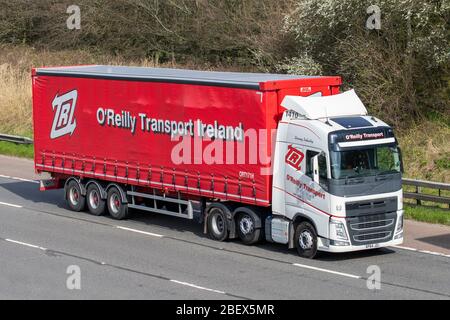 O'Reilly Transport Ireland; Motorway heavy bulk Haulage delivery trucks ...