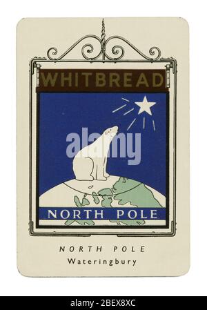 A 1949 miniature metal souvenir pub sign for Whitbread's Brewery. This ...