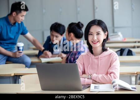 College students' classroom self-study Stock Photo - Alamy