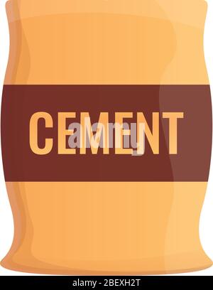Cement bag icon concrete pack vector on white Stock Vector Image & Art ...
