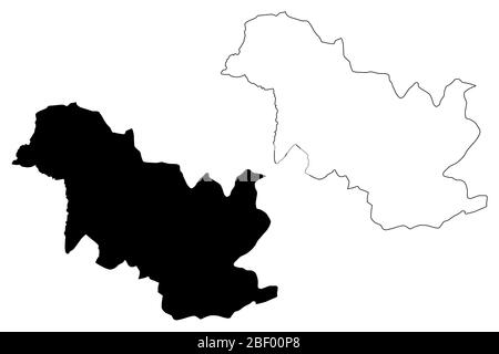 Samtse District (Districts of Bhutan, Kingdom of Bhutan) map vector ...