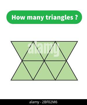 Educational math game. how many triangles? mathematical puzzle Stock ...
