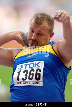 ROMAN VIRASTYUK SHOT PUT WORLD CHAMPS 02 September 1995 Stock Photo - Alamy