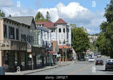 view of downtown larkspur in marin county california Stock Photo - Alamy