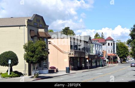 view of downtown larkspur in marin county california Stock Photo - Alamy