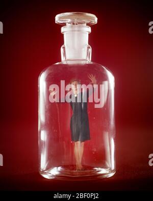 Old woman holding a pill bottle Stock Photo - Alamy