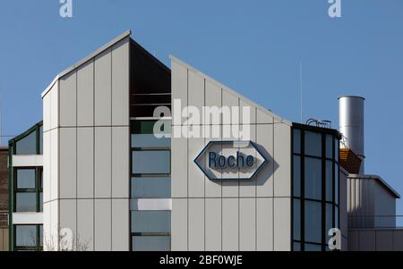 Pharmaceutical company Roche, factory building, pharmaceutical industry ...