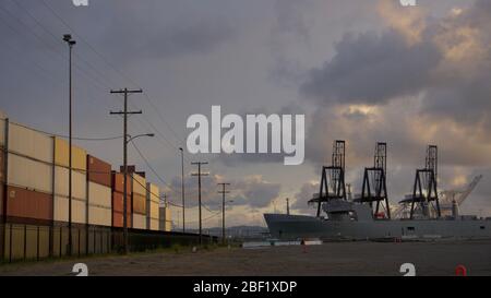 SS Cape Mohican SEABEE barge carrier and war ship at international ...