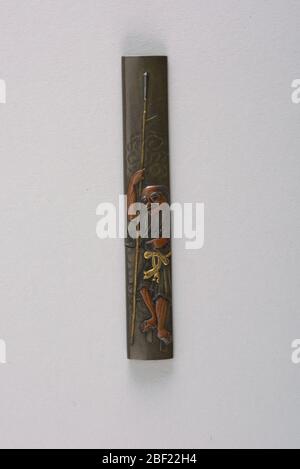 The Kozuka knife handle is a traditional Japanese sword fitting with ...