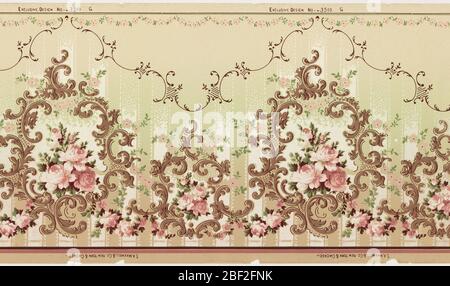 Frieze. Rococo-inspired frieze with horizontally repeating pattern of ...