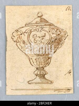 Design for a Vase. Elevation of a vase decorated with two facing ...