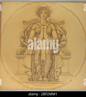 Study for 'Rectitude,' Lunette in Hudson County Courthouse, Jersey City ...