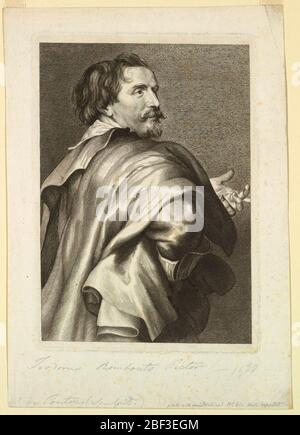 Portrait of Theodoor Rombouts, Flemish painter 1597-1637. Theodore ...