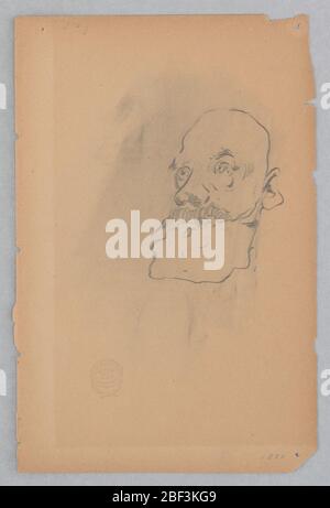 This caricature features a stylized and exaggerated portrait of a male ...