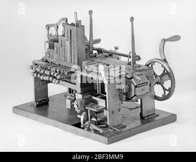 Patent Model of a Typesetting Machine. This patent model demonstrates ...