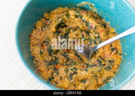 Nigerian Acha meal served and ready to eat Stock Photo - Alamy
