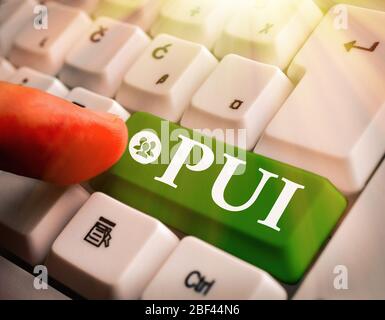 Handwriting text writing Pui. Conceptual photo an individual that has ...