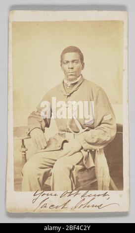 Carte de visite of Sgt. Jacob Johns (19th USCT) 1864-1867 Stock Photo ...