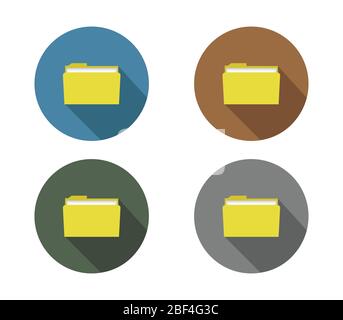 folder icon illustrated in vector on white background Stock Vector ...