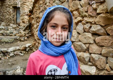 Young Kurdish Girl, Palangan, Iran Stock Photo - Alamy
