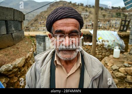 Palangan, Iranian Kurdistan - November 15, 2013: Anonymous Kurdish man ...