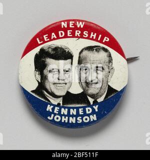 Pinback button for Kennedy - Johnson 1960 presidential campaign 1960 ...