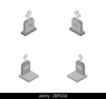 halloween ghost isometric icon vector illustration Stock Vector Image ...