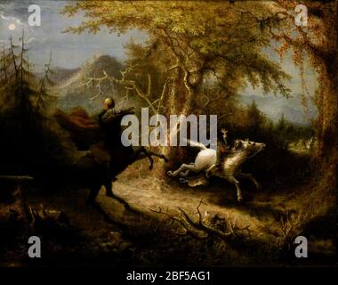 The Headless Horseman Pursuing Ichabod Crane Stock Photo - Alamy