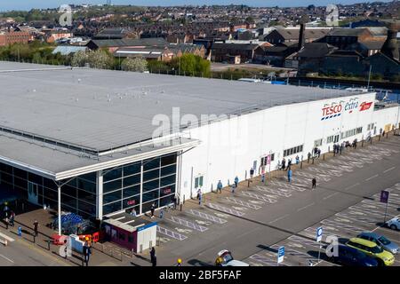 The Tesco extra supermarket at Longton Stoke-on-Trent North ...