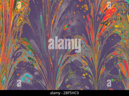 Traditional Ottoman Turkish marbling art patterns as abstract ...