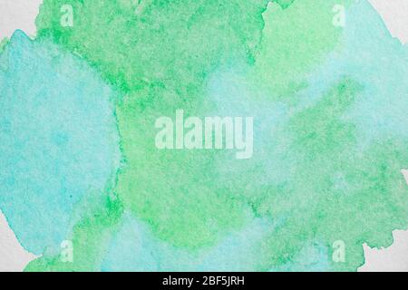 Abstract pastel green watercolor horizontal banner. Background with ...