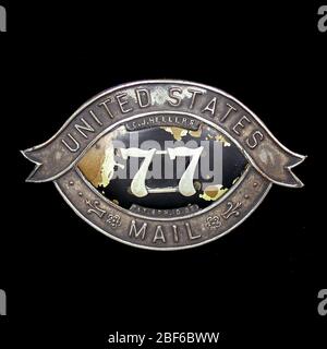 City letter carrier cap badge number 11. U.S. Post Office Department ...
