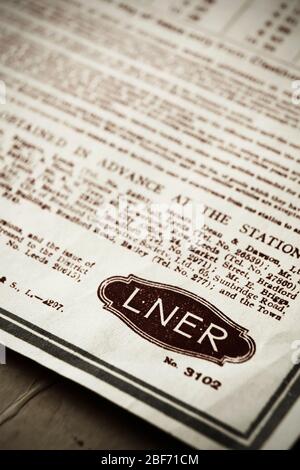 LNER logo on a train Stock Photo - Alamy
