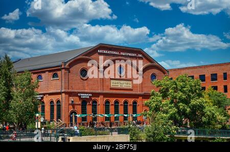 The old Denver Tramway Power building in Confluence Park on the Platte ...