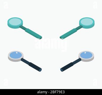 magnifying glass icon illustrated in vector on white background Stock ...