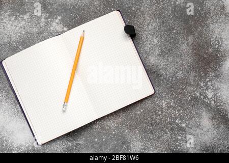 Ordinary pencils on grey background Stock Photo - Alamy