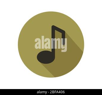 musical note icon illustrated in vector on white background Stock ...