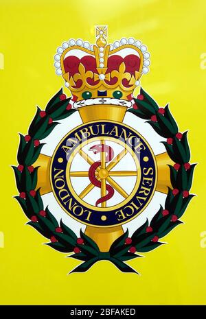 London Ambulance emblem Stock Photo - Alamy