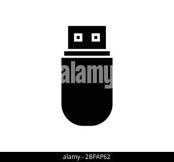 usb icon illustrated in vector on white background Stock Vector Image ...