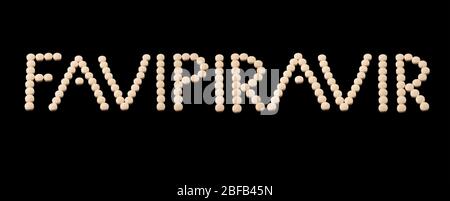 Favipiravir experimental drug for treating covid 19 on dramatic dark ...