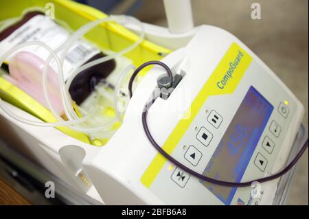 Fresenius HemoCare CompoGuard blood collection system Stock Photo - Alamy