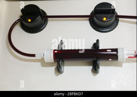 The Haemonetics MCS. This machine collects whole blood from a healthy ...