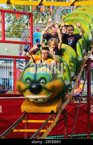 Midway Carnival Rides and People. Canfield Fair. Mahoning County Fair ...