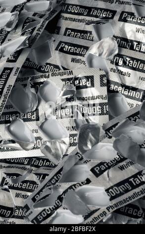 Empty paracetamol packaging Stock Photo - Alamy