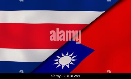 Two states flags of Taiwan and Liberia. High quality business ...